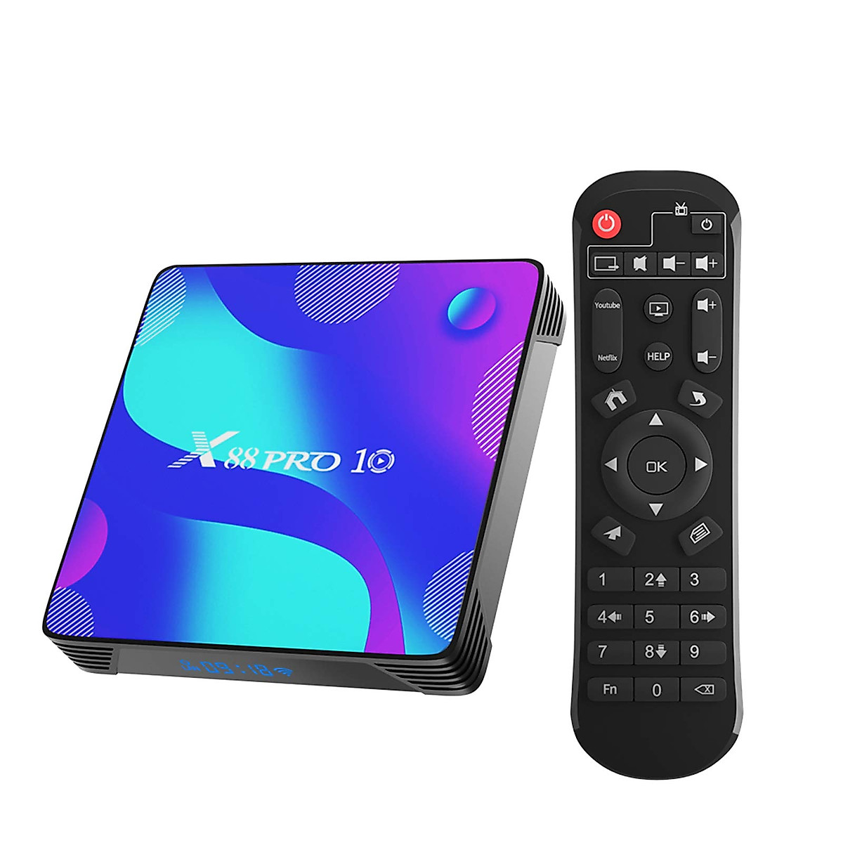 Android 11.0 TV Box, 4GB RAM 32GB ROM RK3318 Quad-Core Support 2.4G/5.8G Dual WiFi Bluetooth 4.0 Ethernet LNA 3D 4K