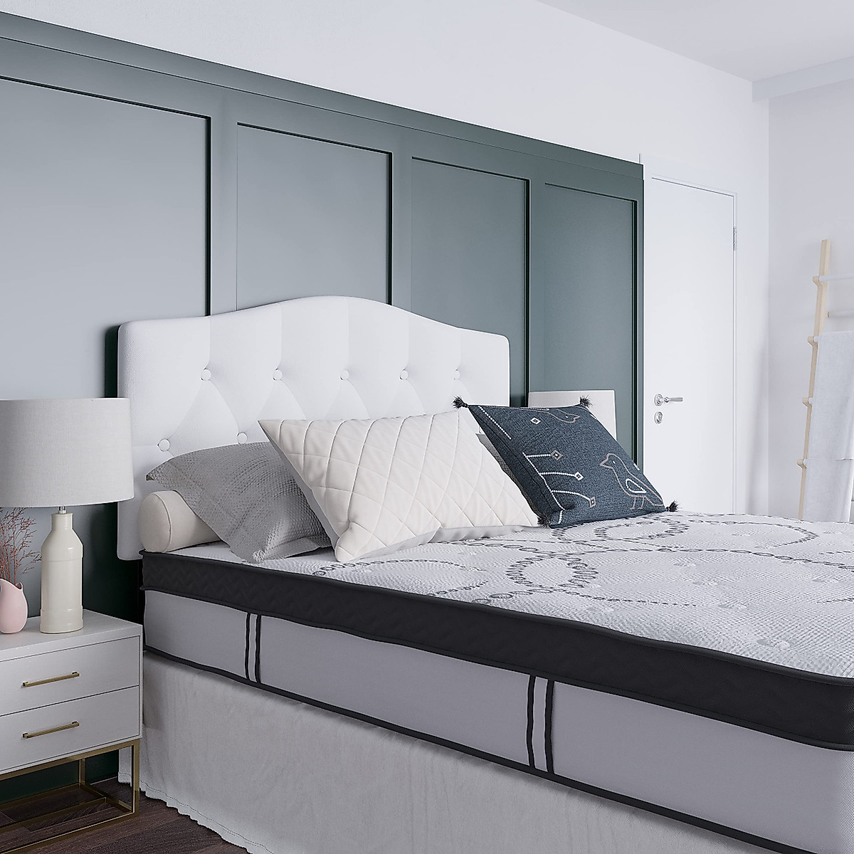 EMMA + OLIVER Astor 12 Inch CertiPUR-US Certified Hybrid Pocket Spring Mattress, Queen Mattress in a Box