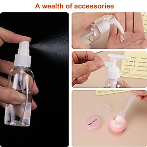 Beveetio Travel Bottles TSA Approved 15 Pack,2.9oz Silicone Refillable Size Containers, BPA Free Travel Tubes Toiletries for Cosmetic Shampoo Cream Conditioner Lotion Soap（2.9 OZ Multicolor）