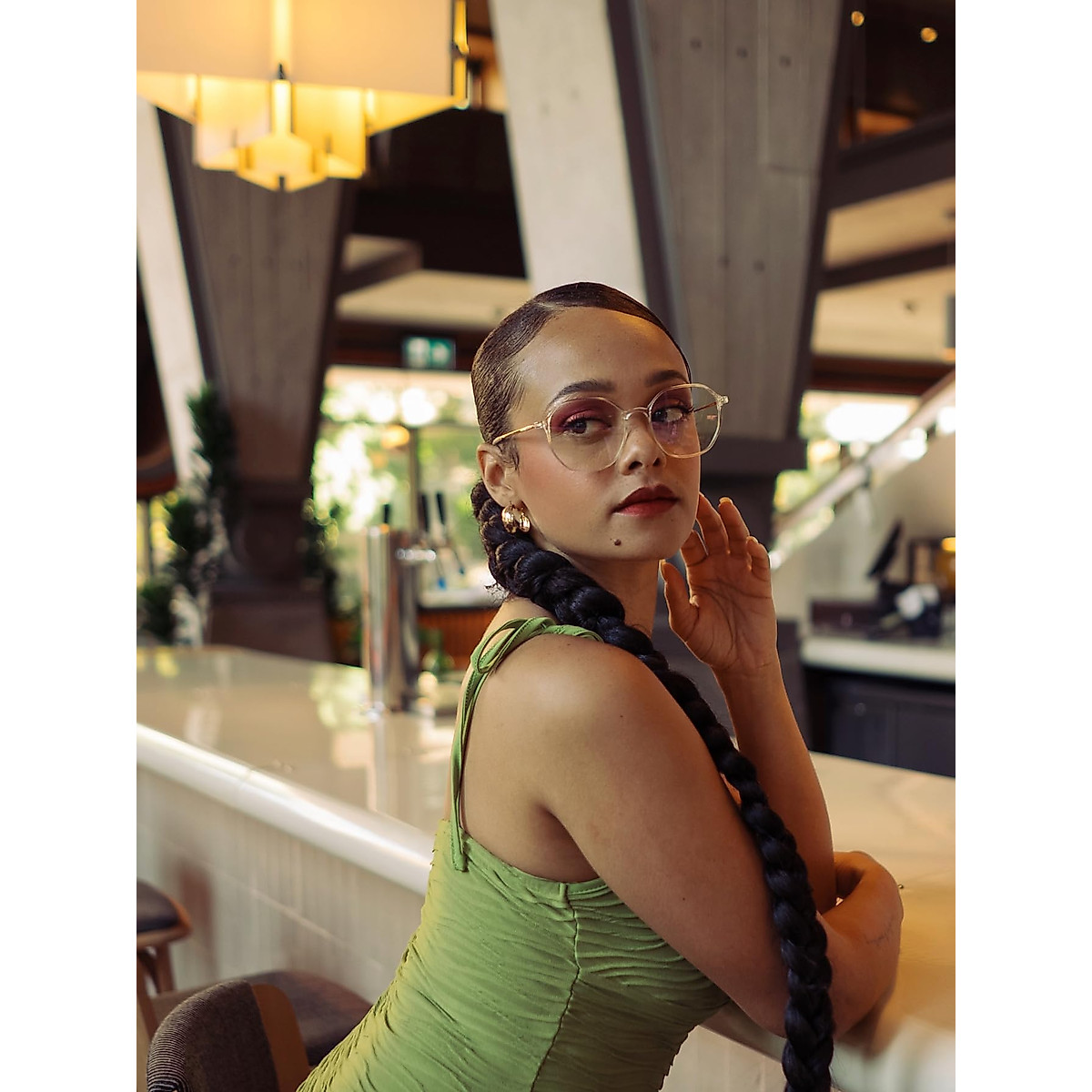 VISOONE Lightweight TR90 Blue Light Blocking Glasses Frame with Anti Glare Eye Protection for Women and Men RANE