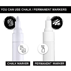 15 Pack Mini Chalkboard Signs for Food Display - Reusable Small Plastic Chalkboard Signs for Food - Mini Chalkboard Catering Signs for Party Wedding Bakery - Buffet Signs for Food