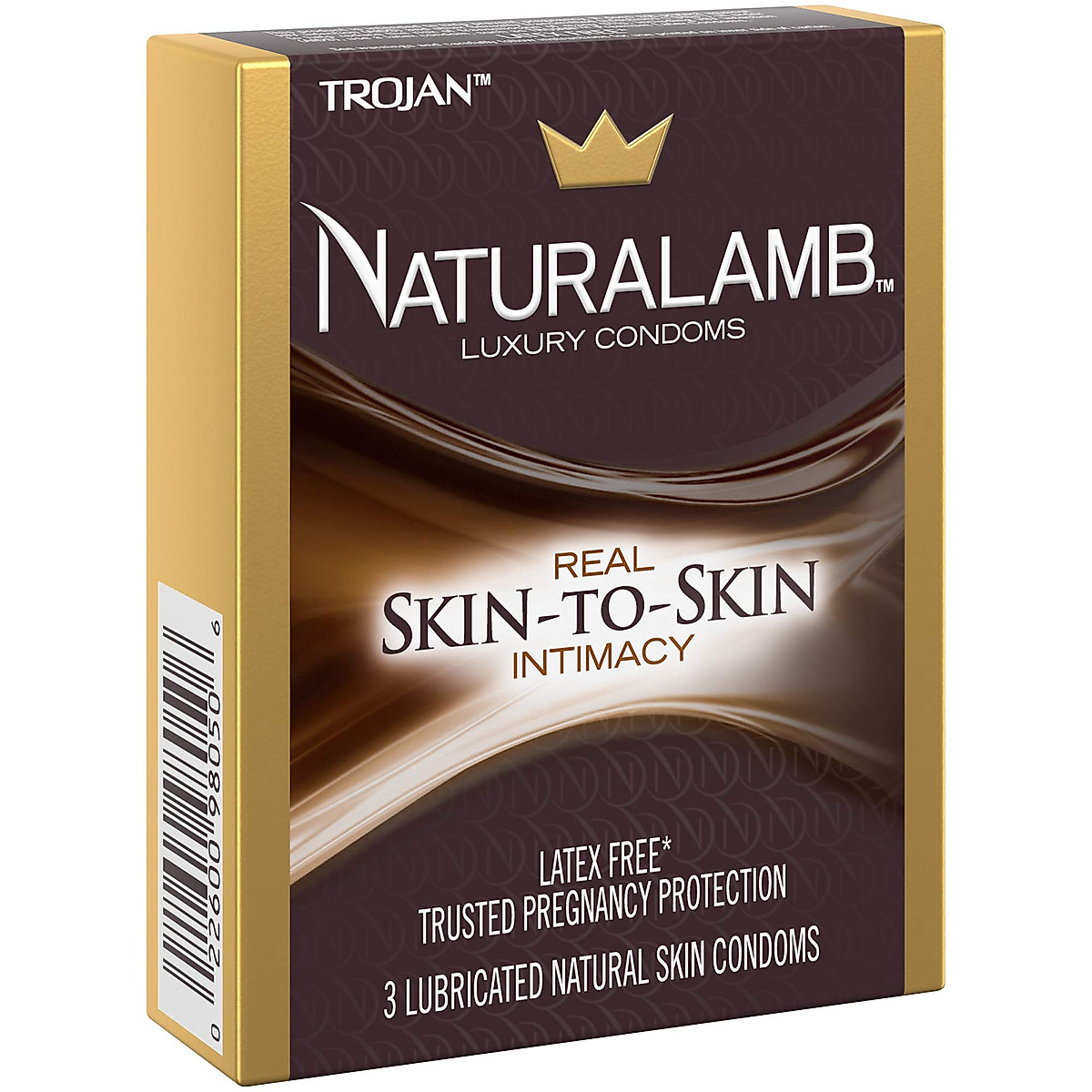 Trojan NaturaLamb Latex Free Luxury Condoms, 3 Count (Pack of 1)