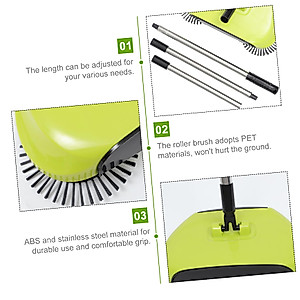 Veemoon 3 1 Carpet Cleaner Machine Push Broom Push Cleaning mop Manual mop Cleaner Carpet Sweeper Floor Cleaning Machine Floor Sweeper Cleaner mop Wood Floor to Rotate Vacuum Ground Brush