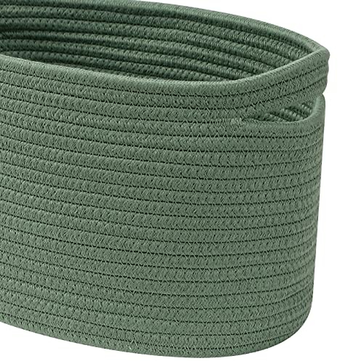 CubesLand Woven Basket for Organizing/Storage,Cube Shelf Closet Storage Baskets Bins Set 3,Long-lasting &Skin-friendly Toy Storage Basket Bin,Stylish Room Decor Basket, Cotton Rope Basket,Green Basket for Shelves