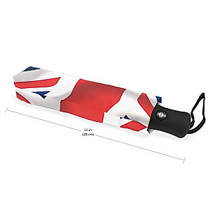 Automatic Folding Umbrella Union Jack UK British Flag Auto Open Compact Portable Travel Umbrella for Girls Boys Women