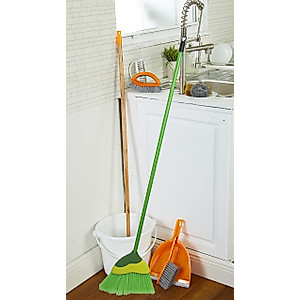 IMUSA USA (12 Pack) Green Angle Broom with Green Accents & Metal Handle