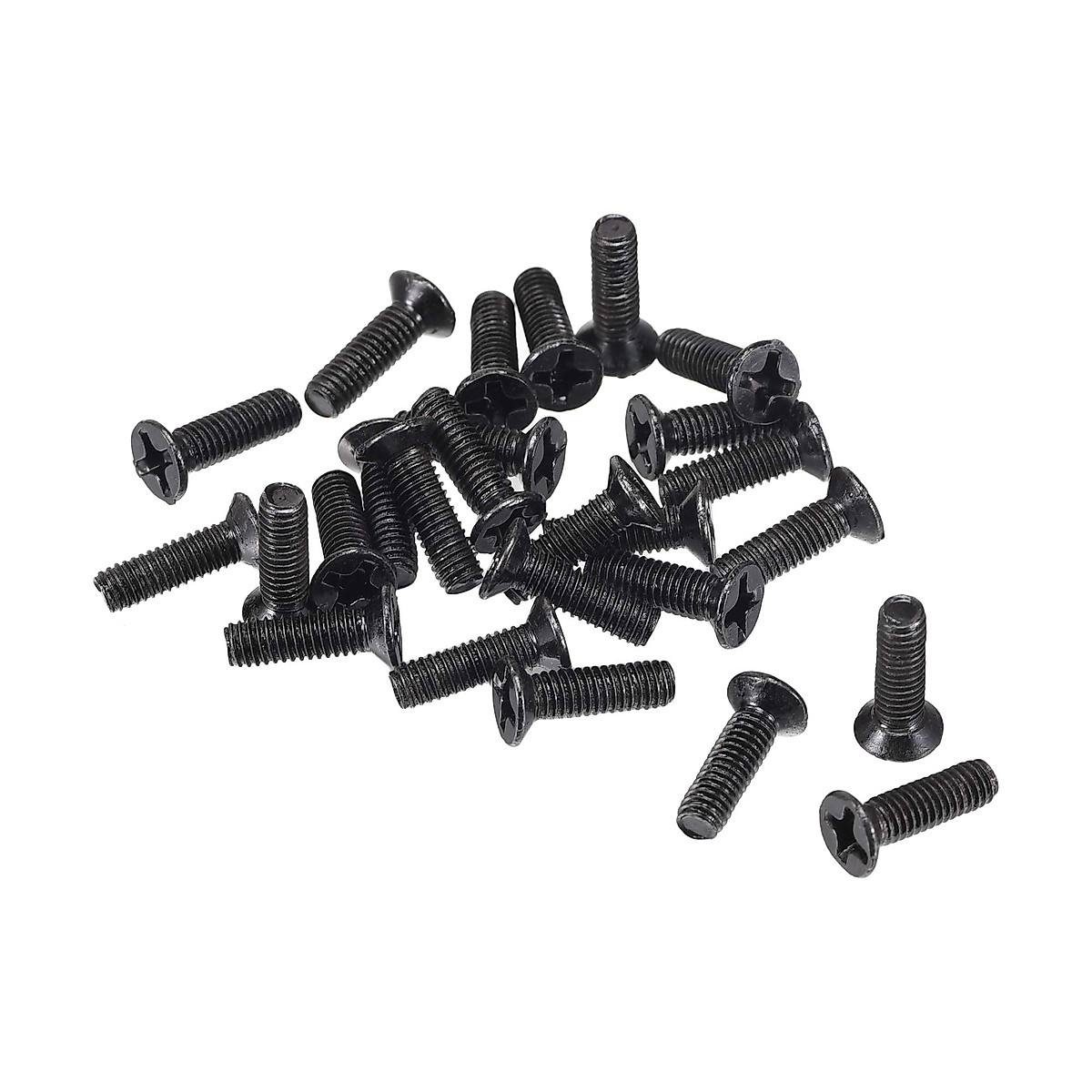 uxcell M3 x 10mm Phillips Screw Fastener Black for Laptop PC TV Fan Switch 350pcs