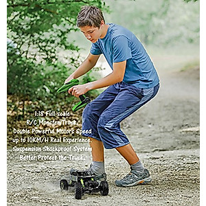 Click N' Play Remote Control Car 4WD Off Road Rock Crawler Vehicle 2.4 GHz, Green