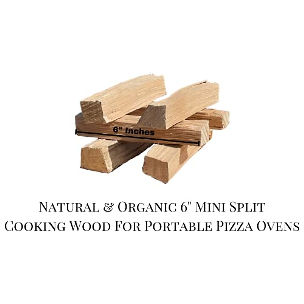 Clean Cut Firewood Co. Pizza Oven Wood 6 Inch Mini-Splits - Kiln Dried White Oak - For Portable Wood-Fired Pizza Ovens and Smokers - 1 Box 550 Cubic Inches