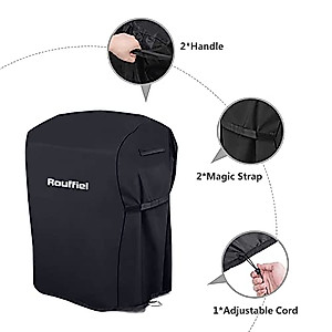 Rouffiel Gas Grill Covers, 30 inch BBQ Grill Cover 420D Heavy Duty Waterproof, Outdoor Barbecue Cover Non-Fade and Rip Proof Fits Grills of Weber, Char-Broil