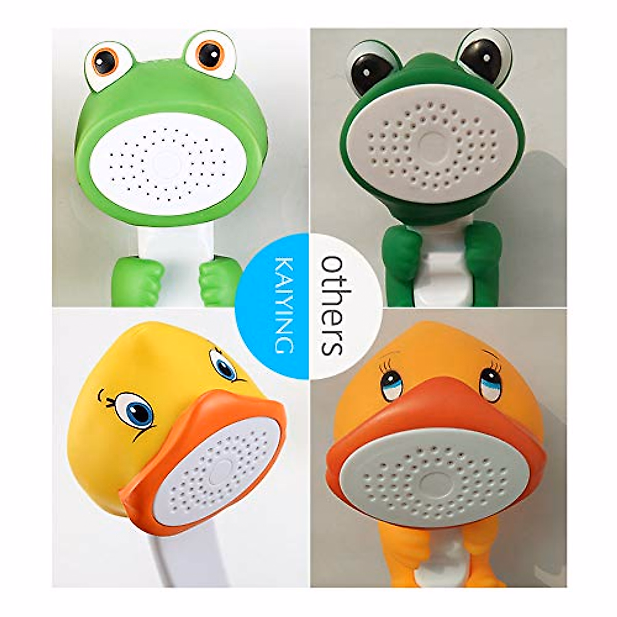 KAIYING Children's Handheld Shower Head,Cartoon Water Flow Spray Shower Head Baby Kids Toddler Bath Bathing Accessories (L:Showerhead(Monkey)+Hose+Diverter)