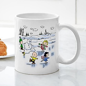 CafePress Peanut Gang Snow Scene Ceramic Mug Ceramic Coffee Mug, Tea Cup 11 oz