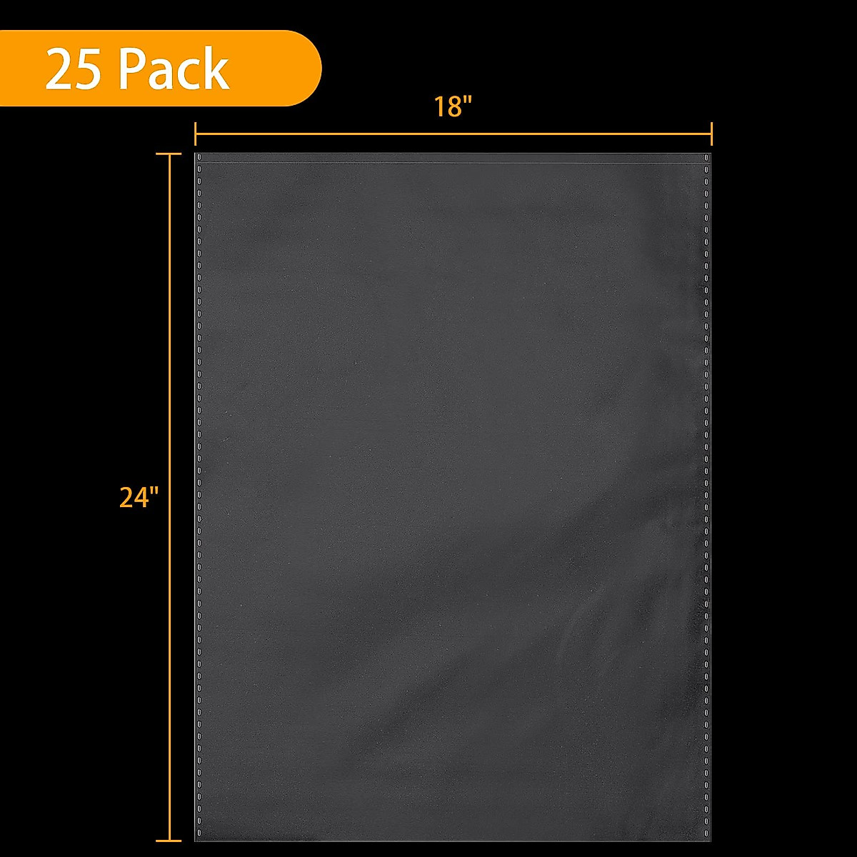 Awpeye Cellophane Bags 18x24 Inches, 25 Pack Cellophane Gift Bags, Cellophane Wide Clear Bags For Mugs, Wine Bottles And Small Baskets 2 Mil Thick