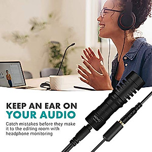 Movo TCB1 3.5mm TRS (Female) Microphone to TRRS (Male) Smartphone Adapter with Headphone Jack for iPhone and Android