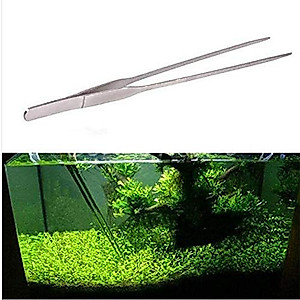 Faironly 27cm Stainless Steel Aquarium Tank Plant Pruning Long Straight Tweezer Clip Scissor