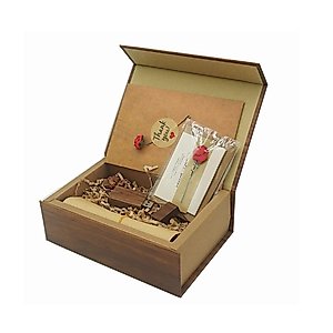 LONMAX 16GB USB Memory Disk Wooden USB Flash Drive USB 2.0 Thumb with Gift Box(16GB, HMFK+MWH)