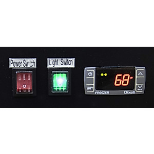 Commercial Grade Merchandiser Refrigerator | Black Coated Steel Cabinet | 2 Sliding Glass Doors | Fog Resistant Glass | 45 Cu. Ft. | 8 Adjustable Shelves | 53.2" x 31.9" x 82.625” | R-290 Refrigerant