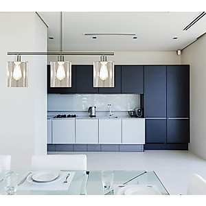 Clear Glass Lamp Shade Modern Cylinder Transparent Lamp Shade With 1-5/8 Fitter Drum Lamp Shade For Floor Lamps, Chandelier, Pendant Lighting Fixture, Table Lamp Replacement Lampshade 6.69"X5.9"