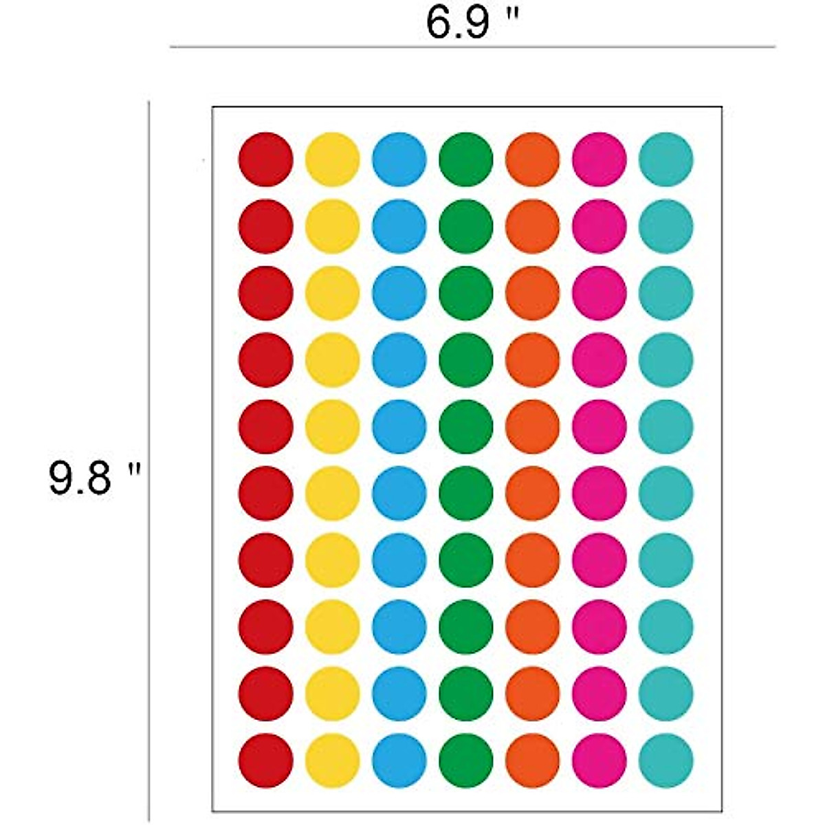 2800PCS Colorful Coding Labels for Student Sticky Color Coding Labels Permanent Small Circle Dot Stickers for Classroom Office