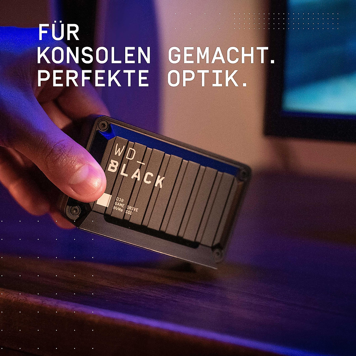 Western Digital 500GB D30 Game Drive SSD - Portable External Solid State Drive, Compatible with Playstation, Xbox, & PC, Up to 900MB/s - WDBATL5000ABK-WESN