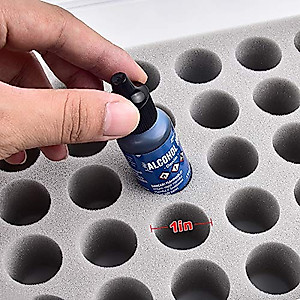 Alcohol Ink Storage Organizer Carrying Case, Holds 35pcs 0.35oz, 0.5oz Bottles of Alcohol Ink Set/for Stickles Glitter Glue/for Glossy Accents/for Reinkers, Paint Travel Box Container (Case Only)