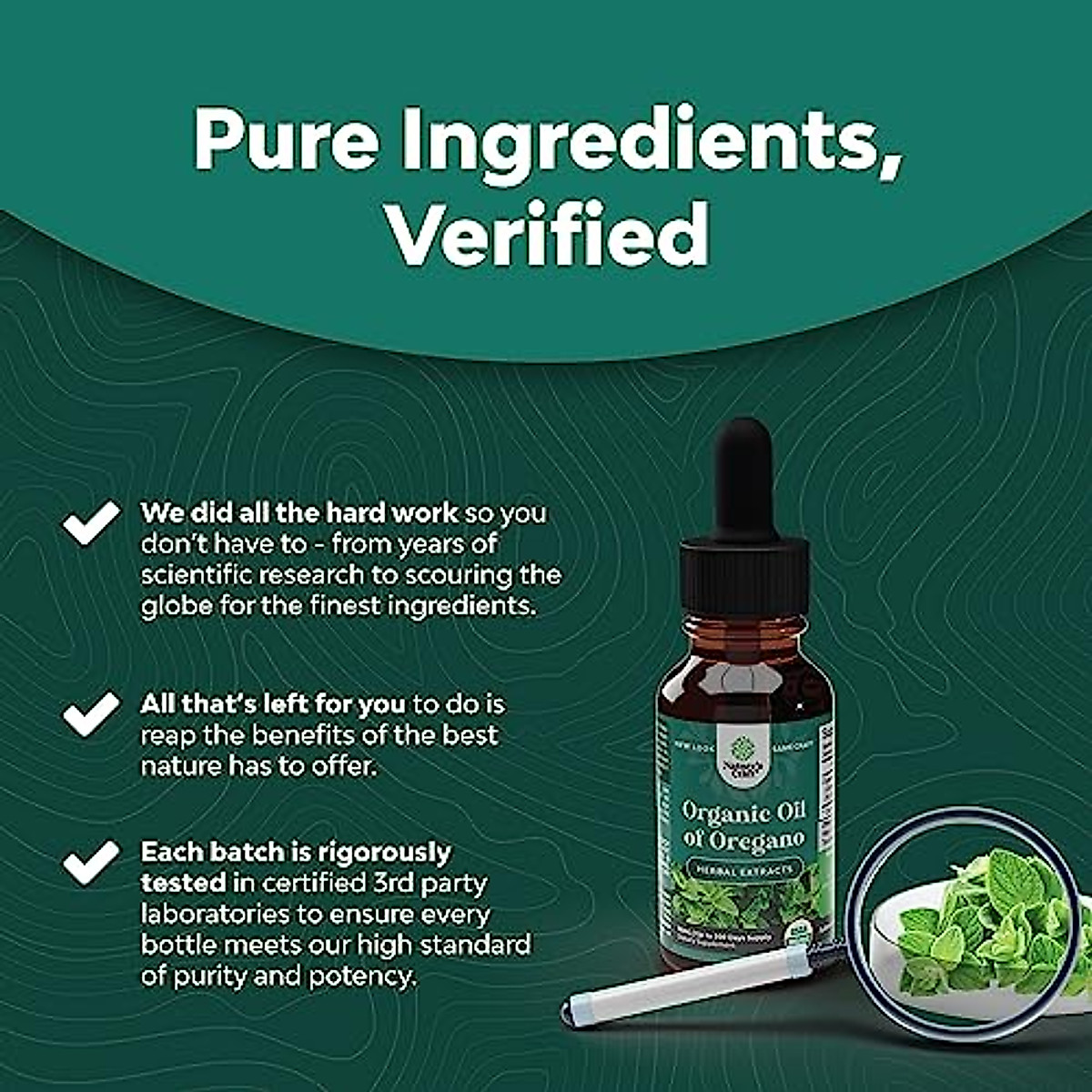 Oregano Oil Organic Liquid Drops - Super Concentrated USDA Organic Oil of Oregano Drops for Immune Support and Digestive Health - Vegan Non GMO 100% Pure Oregano Oil Drops for Adults and Kids