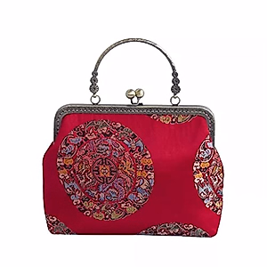 LHLLHL Women's Handbag Chinese Handbag Women's Retro Handbag Shoulder Tote Women's Purse