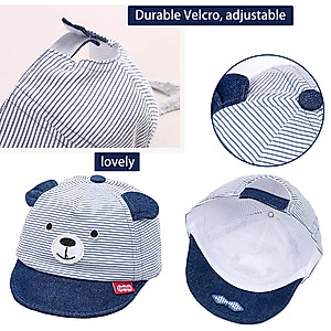 Sun Hat for Baby Boy Girl, Soft Cotton Hat for Baby Toddler, Kids Baseball Caps for Little boy Girl Spring Summer Sun hat (3-12 Months