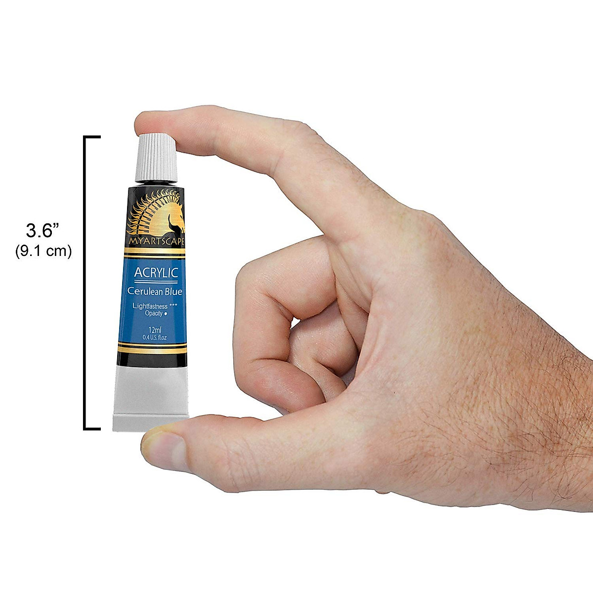 MyArtscape Acrylic Paint Set - 24 x 12ml Tubes - Lightfast - Heavy Body - Long Lasting - Vibrant Colors - Professional Art Supplies - Artist Quality Paints