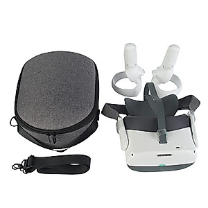 PALUMMA Hard Carrying Case Compatible with PICO NEO 3 VR Headset Storage Bag, Virtual Reality Headset Gamepad Controller and Charger Protective Carrying Bag (Grey)