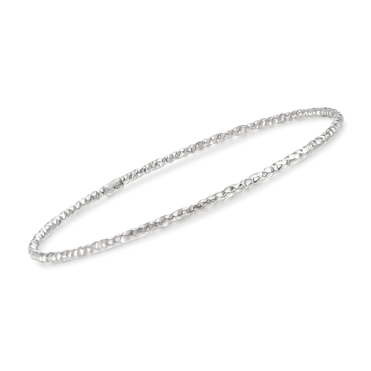 Ross-Simons Two-Tone Sterling Silver Jewelry Set: 6 Bangle Bracelets. 8.5 inches