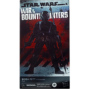 Star Wars The Black Series Boba Fett (in Disguise) SDCC Exclusive 6-Inch-Scale War of The Bounty Hunters Comic Set F5536 Multicolored Collectible by Hasbro Ages 4 and Up, Black,multicolored