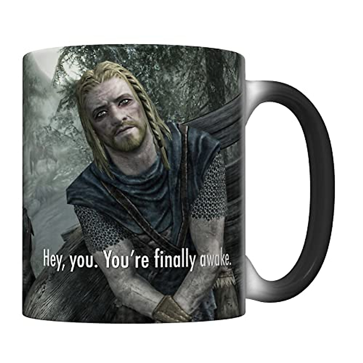CJ Artisans Hey, You You're Finally Awake (Ralof of Skyrim) Magic Color Changing Coffee Mug (FB)