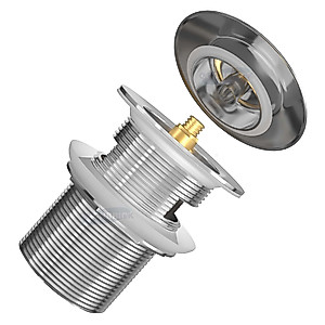 Ogonbrick Freestanding Tub Drain Pop-up Free Standing Bathtub Drain,Bathtub Drain Stopper for Stand Alone Soaking Tub Kit Assembly Anti-Rust Copper Polished Chrome