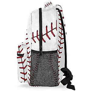 Backpack Baseball Laptop Computer Backpacks Waterproof College School Bookbag Casual Travel Hiking Camping Daypack for Women Men
