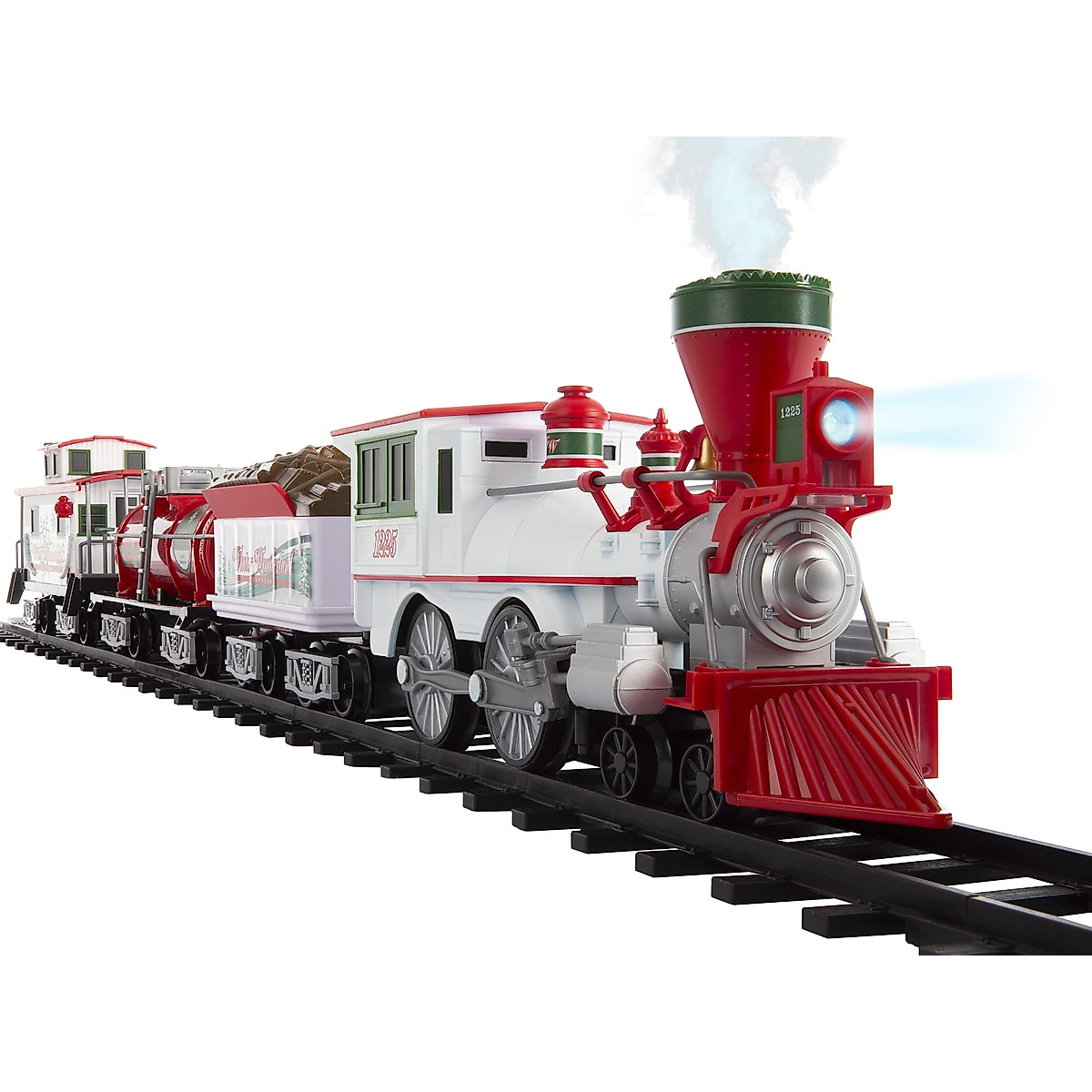 Lionel Battery-Operated Winter Wonderland Express Toy Train Set with Locomotive, Train Cars, Track & Remote with Authentic Train Sounds, Steam & Lights for Kids 4+