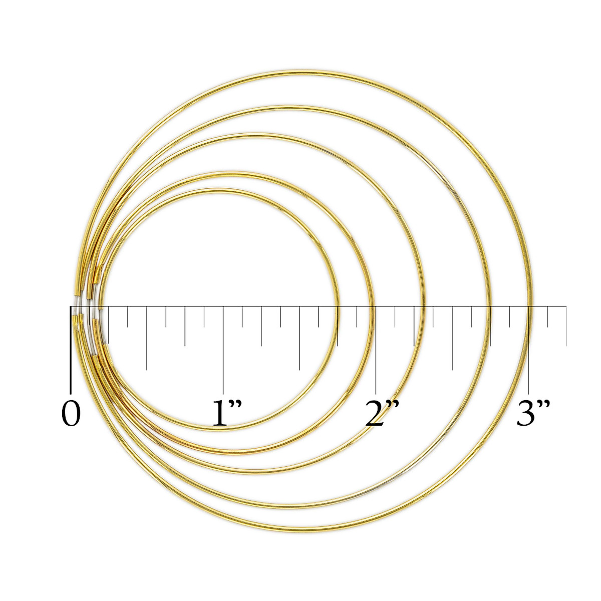 Columbus 14K Gold Plated Thin Endless Hoop Earrings - Lightweight Wire Hoops (Gold, 60)