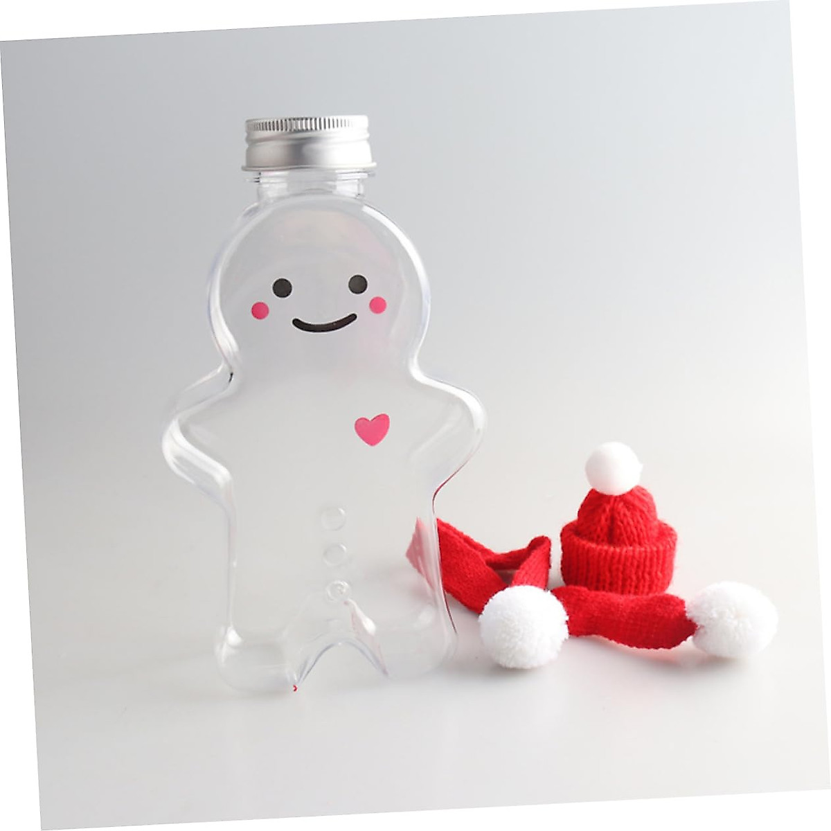 WHAMVOX Mini Beanie and Scarf Set Miniature Santa and Christmas Hats Scarves Bottle Covers for Holiday Decorations