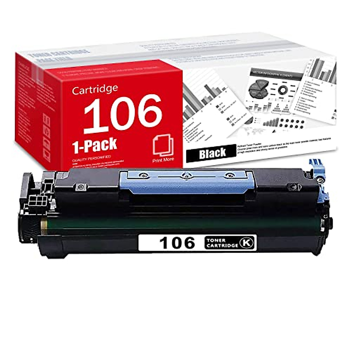 CRG106 106 Black Toner Cartridge: EAXIUCE 1Pack Compatible CRG 106 Toner Cartridge Black Replacement for Canon imageCLASS MF6540 MF6590 MF6595 MF6595CX MF6530 MF6550 MF6560 6580, 106 0264B001AA Toner