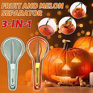3-in-1 Nesting Pumpkin Tool Set,Halloween Pumpkin Carving Tools,Portable Multifunctional Pumpkin Cutting Supplies,Halloween Professional Pumpkin Carving Kit for for Halloween Door Decorations