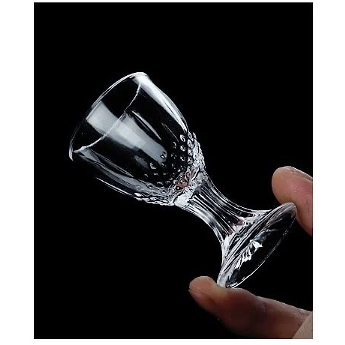 RYUHYF Mini goblets,Shot Glasses,set of 6, small glasses, white wine glasses, tequila glasses, crystal glasses (Mini goblets (0.5 oz))