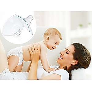 Silicone Contact Nipple Shield with Carrying Case for Breastfeeding Mothers(Standard 20mm,2 Pack), Imitation Breast Shape and 4-Holes Design, Lifesaver for Temporary Latch On Difficulties