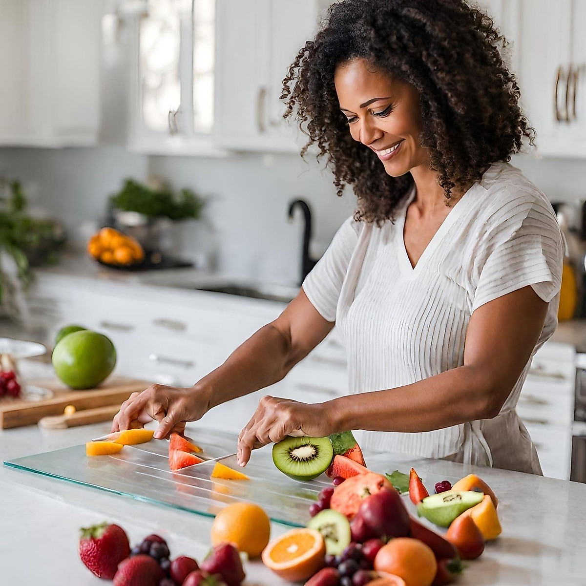 16 X 18" ACRYLIC CUTTING BOARD WITH COUNTER LIP