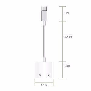 Pro Headphone 3Amp Aux Adapter Compatible with Your Samsung Galaxy A23 Plus USB-C 3.5mm Audio & Hi-Power Charging Port (Charge While You Listen)