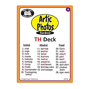 Super Duper Publications | Articulation Photos TH Sound Fun Deck Flash Cards | Educational Learning Resource for Children