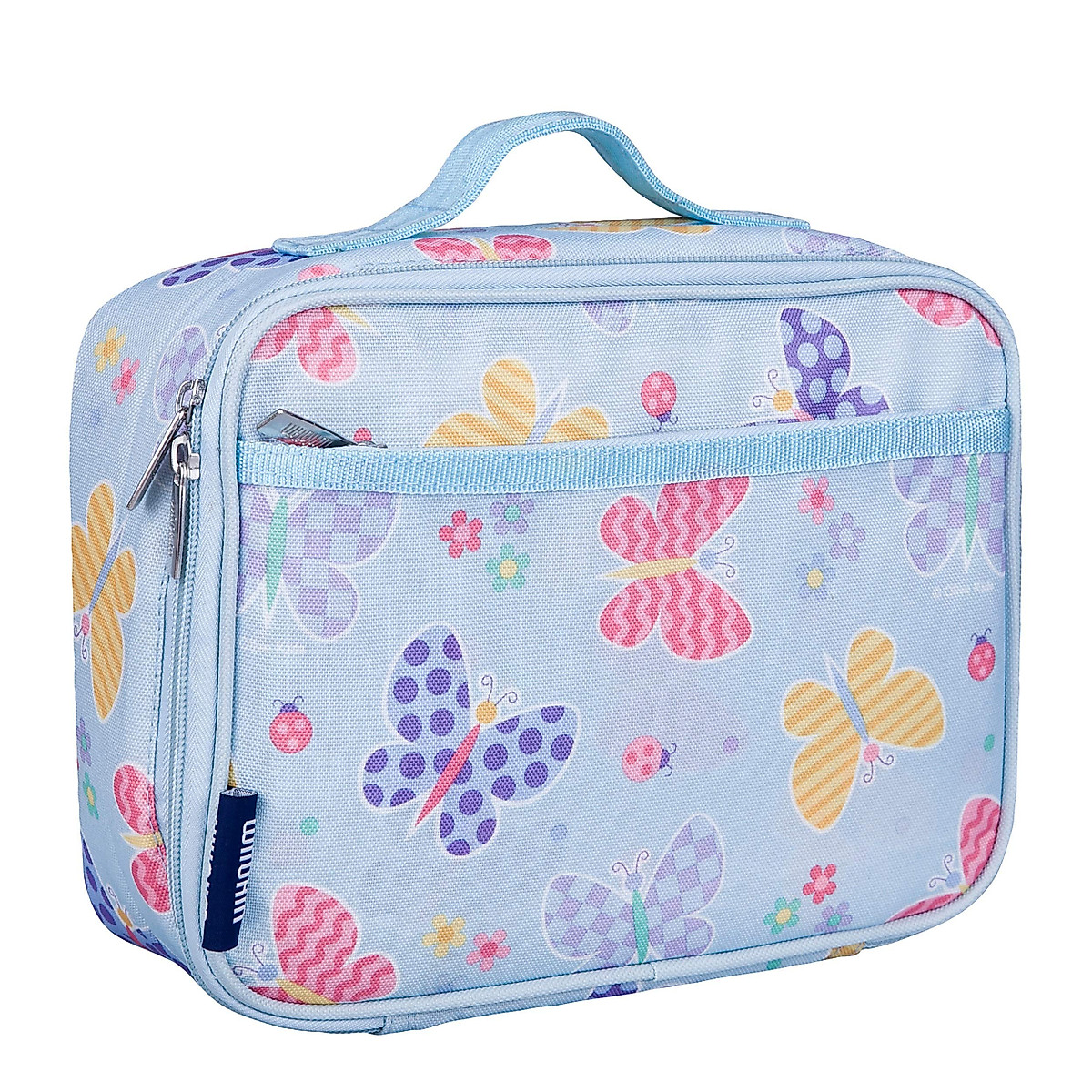 Wildkin Lunch Box Bag Bundle with Modern Nap Mat (Butterfly Garden)
