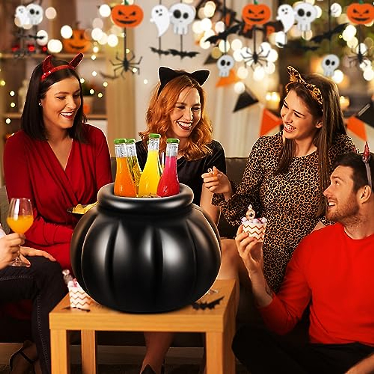 Jenaai St Patrick's Day Inflatable Drink Cooler with Legs Party Cooler Large Serving Bar Inflatable Drink Container Food Beverage for Indoor Outdoor Irish Party Supplies Decoration(White)