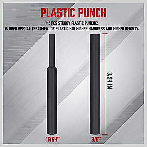 SEDY 18-Pieces Roll Pin Punch Set, Roll Pin Starter Punch, Brass, Steel, Plastic Punches & Brass/Polymer Hammer. Red Storage Carring Case provided