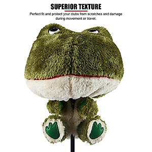 Golf Club Covers,1 pcs Plush Golf Head Covers Club Protective Driver Headcover Frog Shape,Golf Gift & Golf Bag Accessories