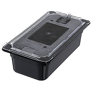 Carlisle FoodService Products 3066103 StorpPlus Third Size Food Pan, Polycarbonate, 4" Deep, Black